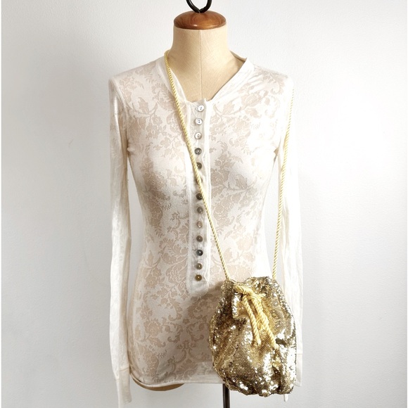 Joan Boyce | Bags | Joan Boyce Vintage 9s Gold Sequin Art Deco Shoulder ...